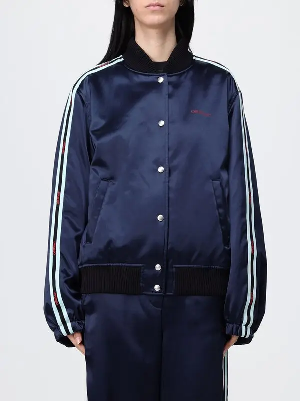 Off-White Satin Bomber Jacket