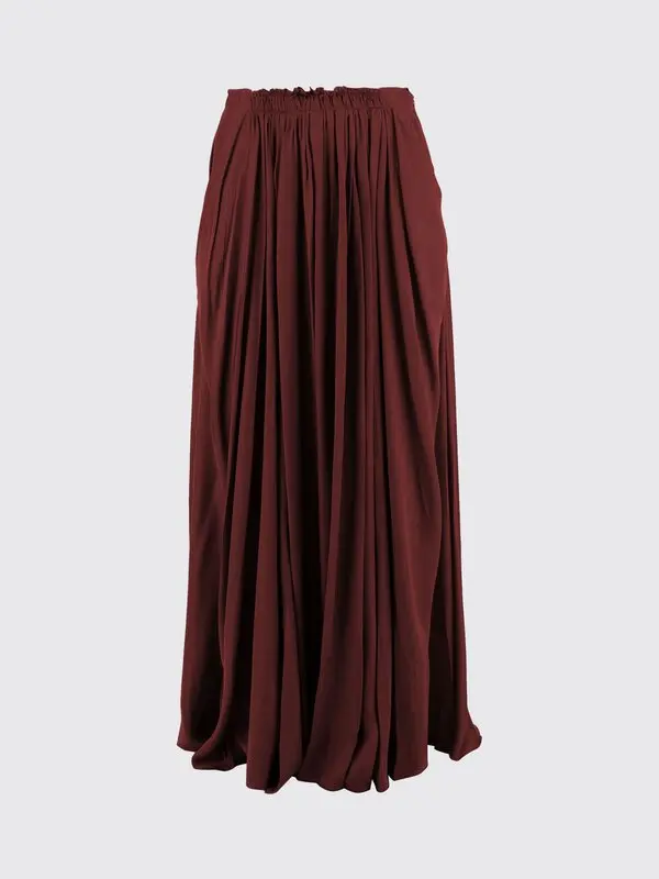 SA SU PHI Cotton Blend Long Skirt - Red