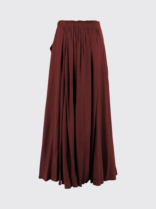 SA SU PHI Cotton Blend Long Skirt - Red