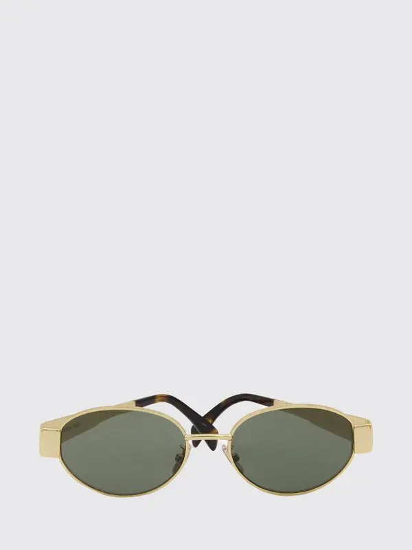 Celine Triomphe Metal Cat Eye Sunglasses - Gold