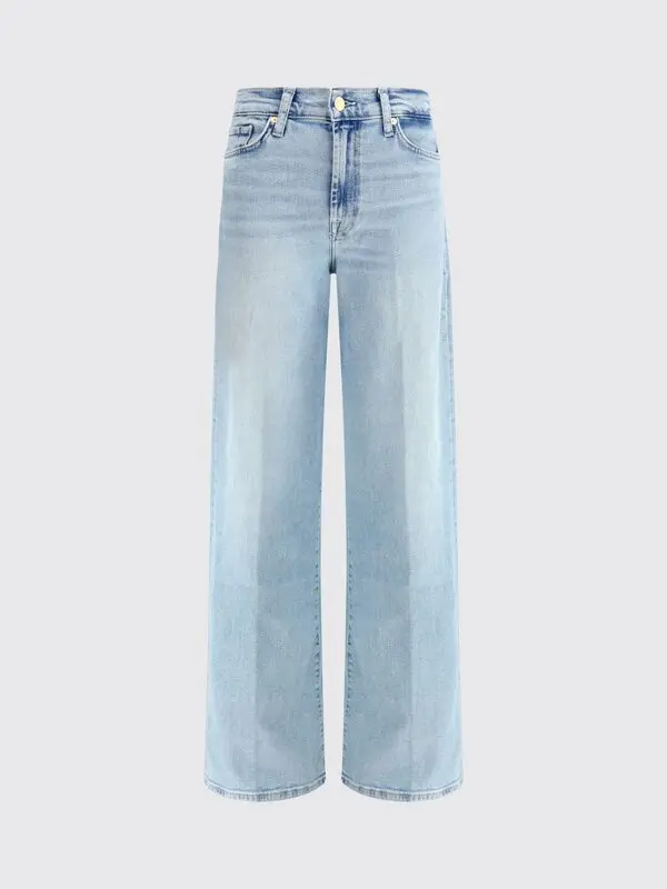 7 For All Mankind Wide Leg Jeans - Ice