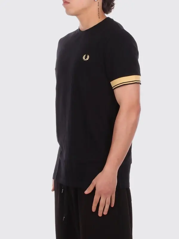 Fred Perry Cotton T-shirt With Logo - Black 1