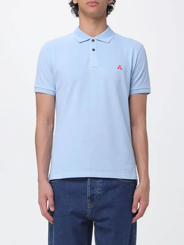 Peuterey Cotton Polo Shirt With Logo - Blue 1