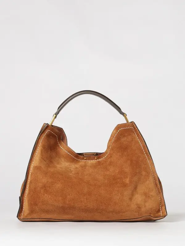 GIANNI CHIARINI Suede Top Handle Bag - Brown