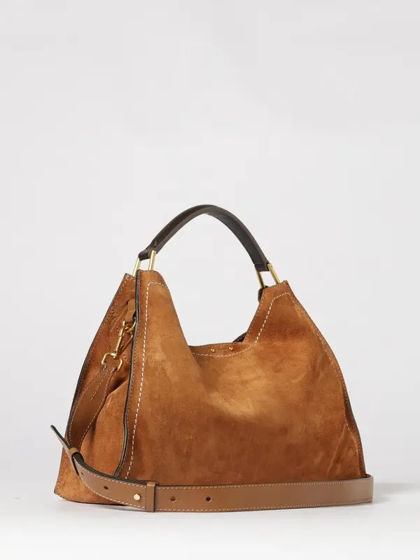GIANNI CHIARINI Suede Top Handle Bag - Brown