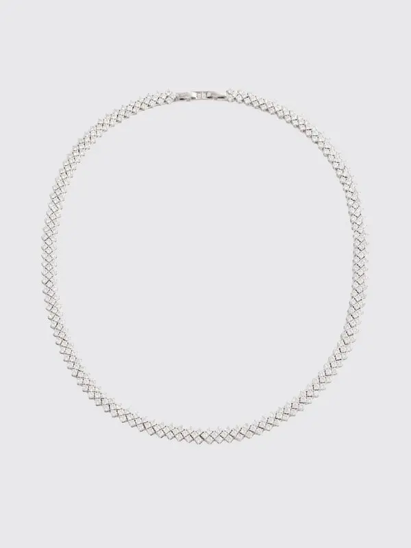 SELF-PORTRAIT Jewel Necklace - Platinum