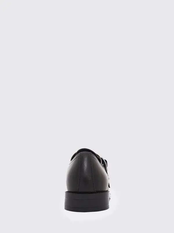 BOSS Smooth Leather Monk Strap Shoes - Brown