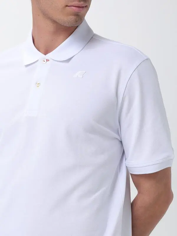 K-WAY Cotton Polo Shirt With Logo - White
