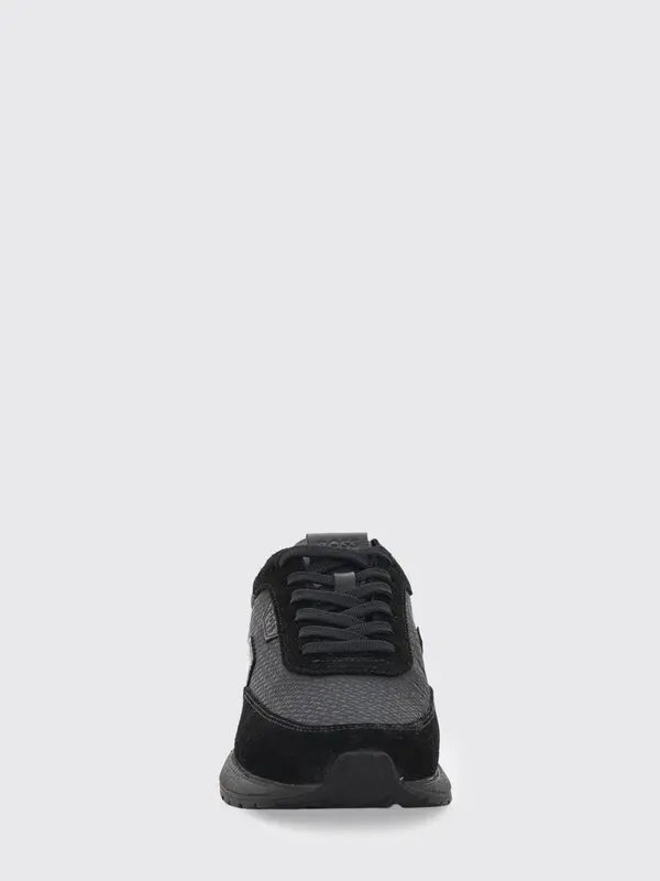 BOSS Nylon And Suede Low Top Sneakers
