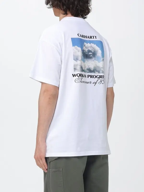 Carhartt Work In Progress Graphic Print Organic Cotton T-shirt With Contrast Logo - White