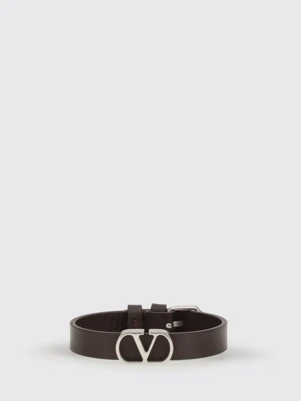 Valentino Garavani Leather Vlogo Bracelet - Violet