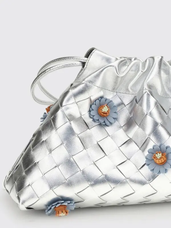 Bottega Veneta Woven Mini Bag - Silver