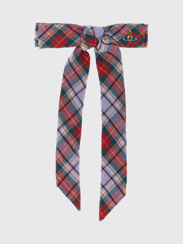 VIVIENNE WESTWOOD Tartan Bow Hair Clip - Multicolor