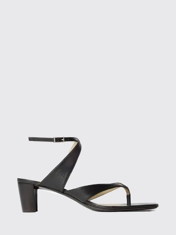 LEMAIRE Midheel Leather Sandals - Brown
