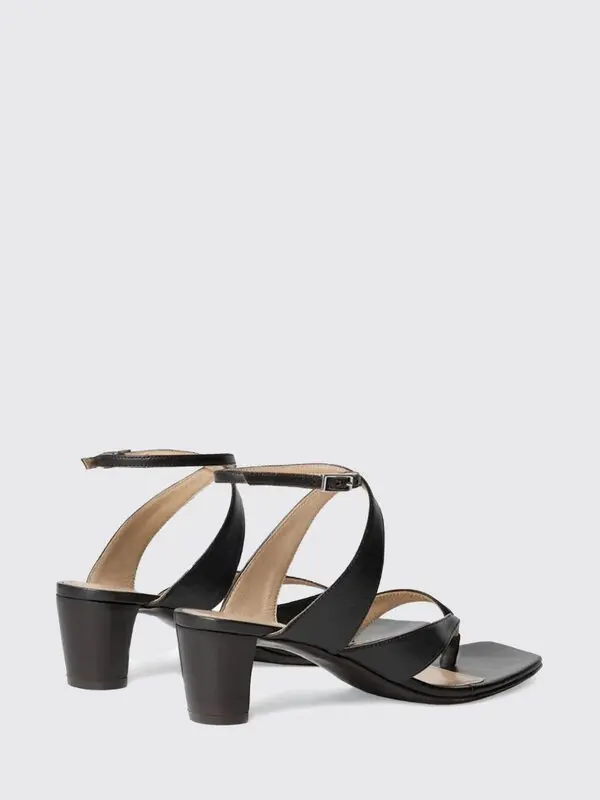 LEMAIRE Midheel Leather Sandals - Brown