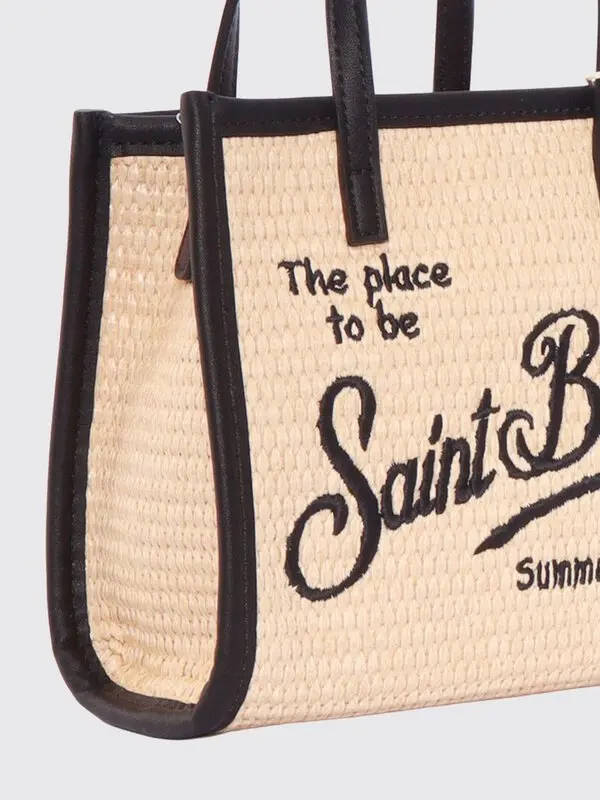MC2 SAINT BARTH Straw Tote Bag With Shell Embellishments - Rope