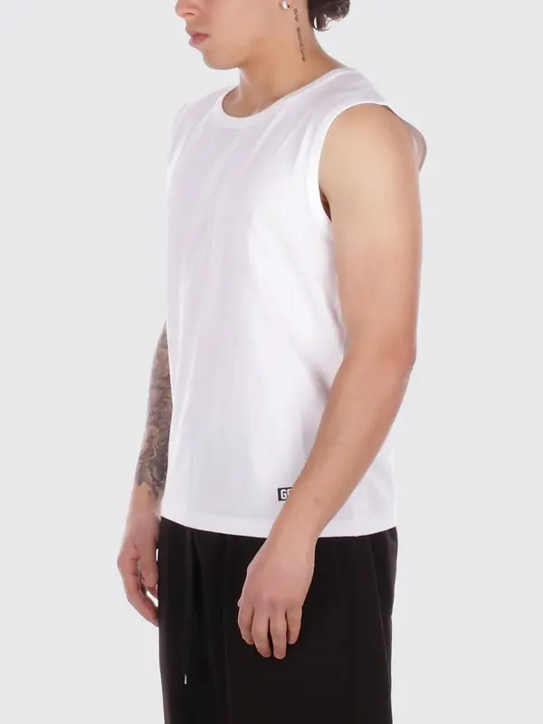 Gcds Cotton Tank Top With Logo - White