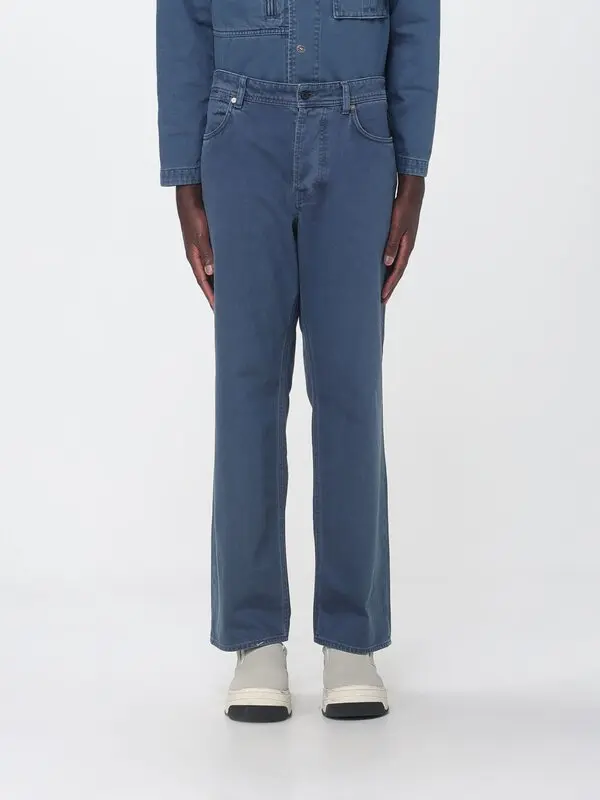 Stone Island Straight Fit Cotton Denim Jeans - Blue
