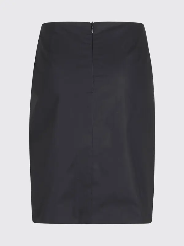 Federica Tosi Asymmetric Cotton Poplin Mini Skirt - Black
