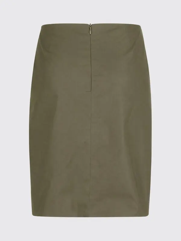 Federica Tosi Asymmetric Cotton Poplin Mini Skirt - Green