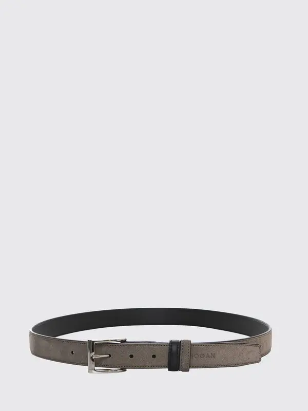 Hogan Reversible Leather Belt - Beige