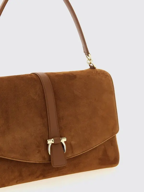 FERRAGAMO Suede Shoulder Bag