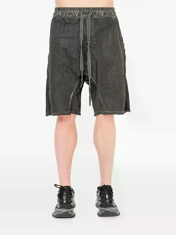 ISAAC SELLAM EXPERIENCE Charcoal Decontracte Fracture Shorts