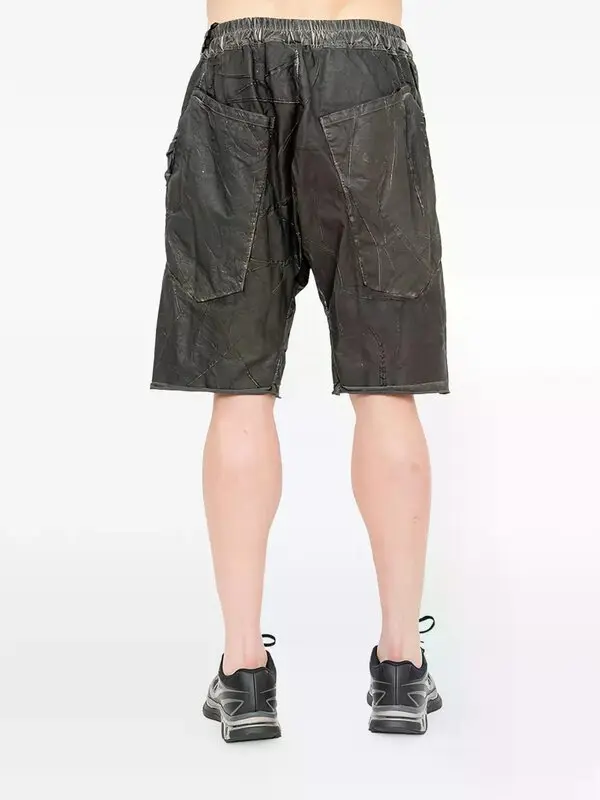 ISAAC SELLAM EXPERIENCE Charcoal Decontracte Fracture Shorts