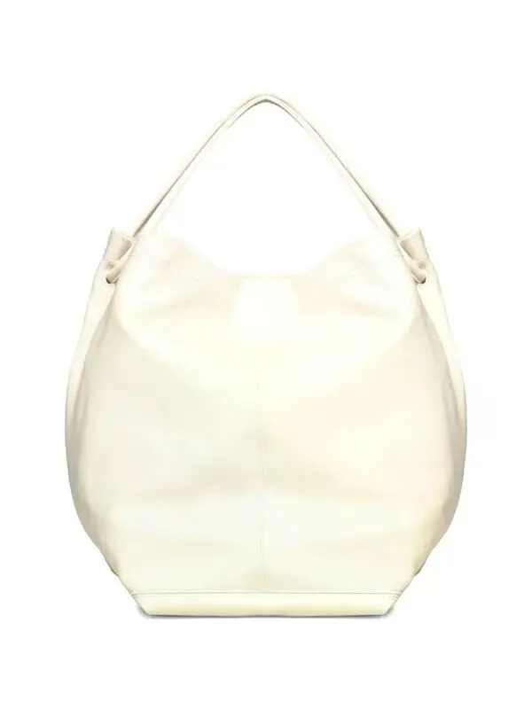 BIASIA Logo Embossed Leather Tote Bag