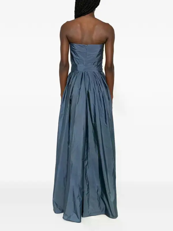 Max Mara Strapless Belted Maxi Dress