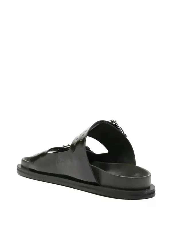 A.emery Leon Flat Sandals - Green