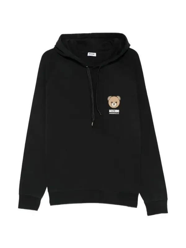 Moschino Teddy Bear Logo Hoodie - Black