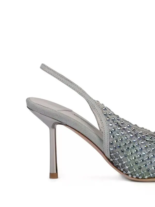 LE SILLA Gilda Crystal-embellished Slingback Pumps