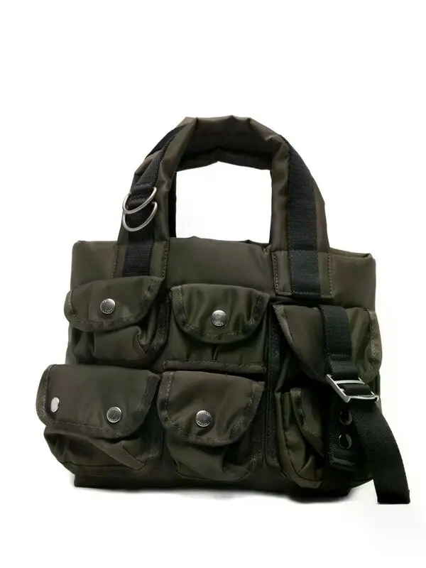 Sacai Multi-pocket Tote Bag - Green