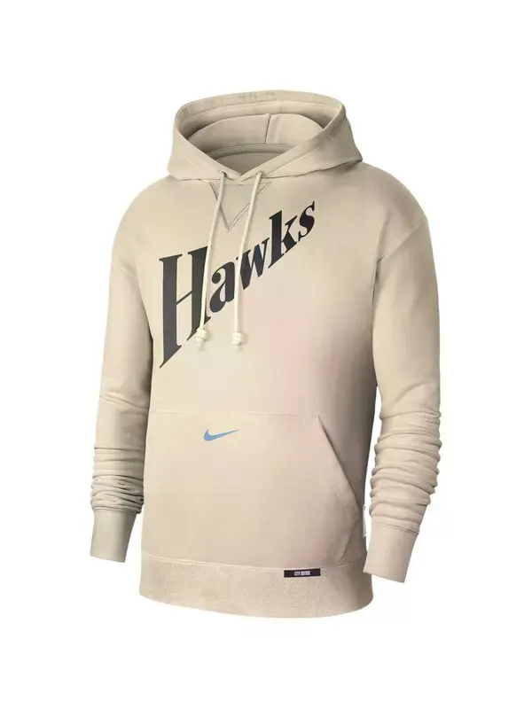 Nike Nba Hawks Dri-fit Standard Issue Hoodie - Neutrals