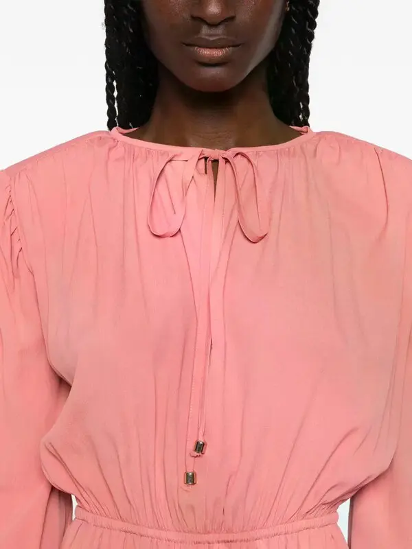CARLA G. Tie-neck Mini Dress
