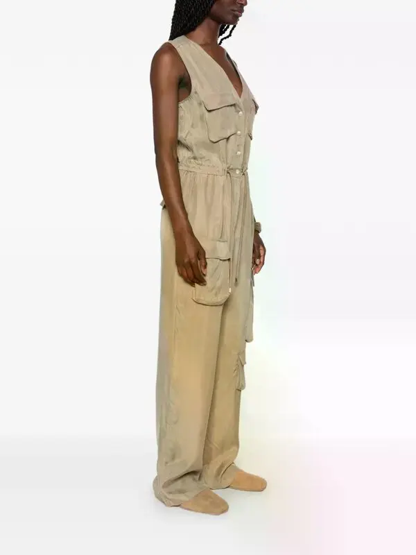 RAME Sleeveless V-neck Cargo Jumpsuit