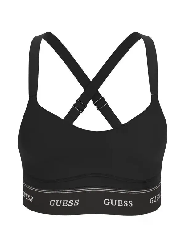 Guess Alba Logo-tape Cross-back Bra