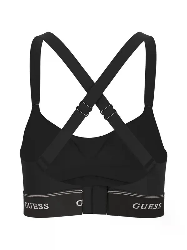Guess Alba Logo-tape Cross-back Bra
