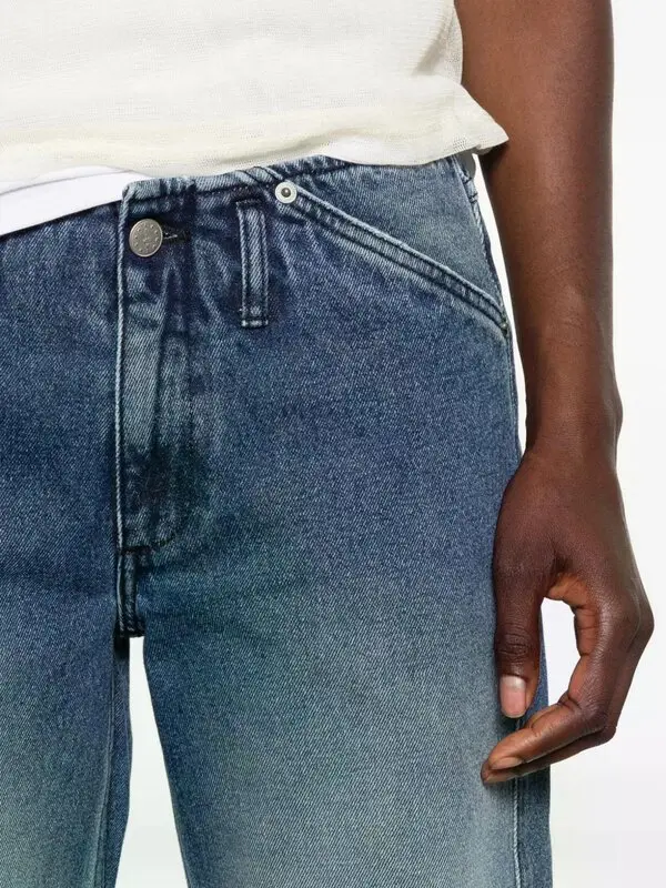 Paloma Wool Distressed Straight-leg Jeans - Blue