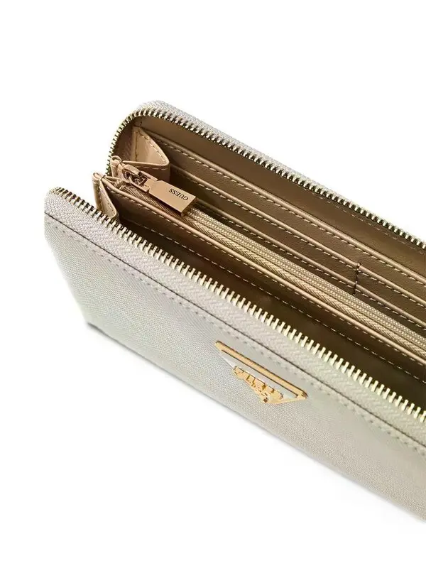 Guess Laurel Maxi Triangle-logo Wallet - Neutrals