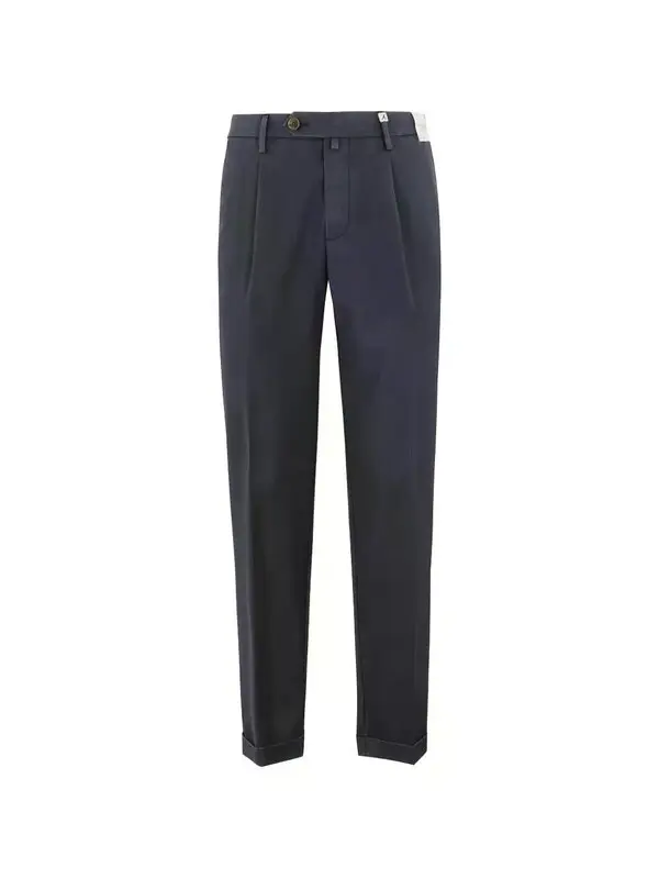 MYTHS Zeus Pleated Turn-up Trousers