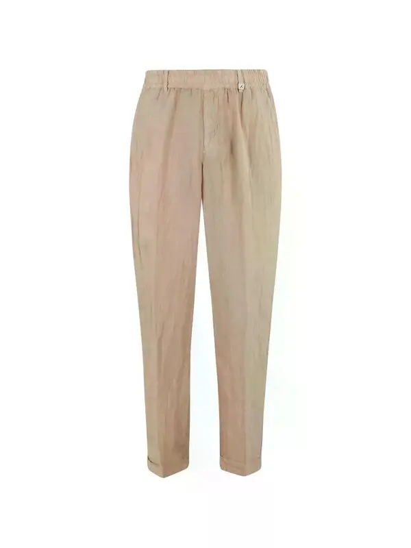 MYTHS Ares Elasticated-waistband Turned-up-hem Trousers