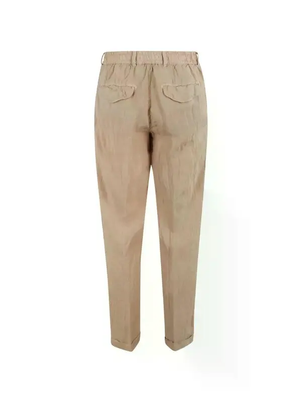 MYTHS Ares Elasticated-waistband Turned-up-hem Trousers