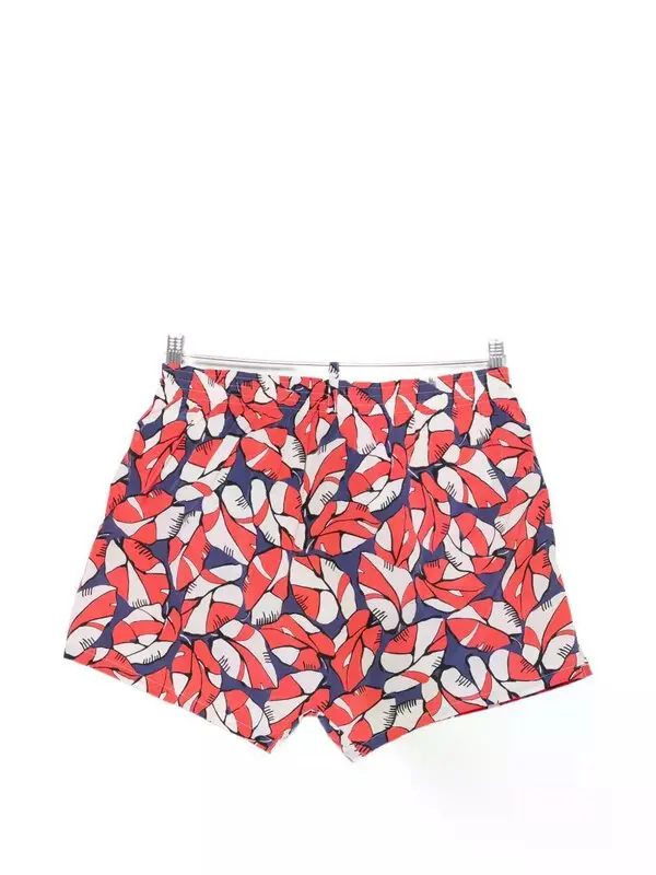 Dsquared2 Leaf Print Logo Swim Shorts