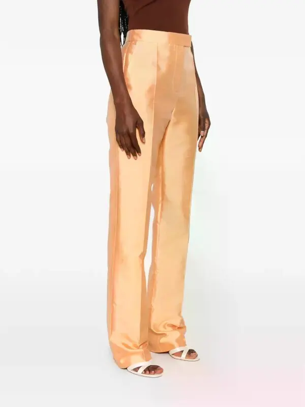 Valentino Garavani Pressed-crease Tailored Trousers - Orange