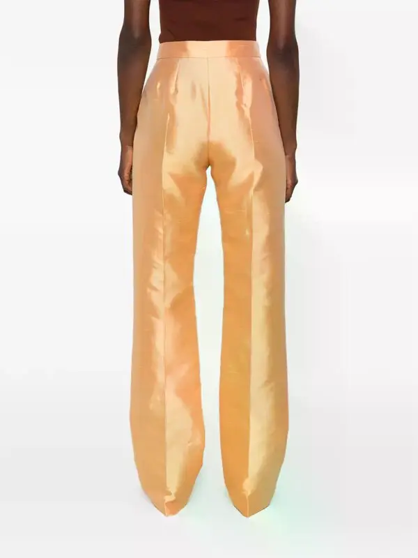 Valentino Garavani Pressed-crease Tailored Trousers - Orange
