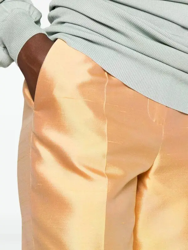 Valentino Garavani Pressed-crease Tailored Trousers - Orange