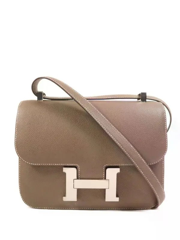 Hermès Constance 24 Calfskin Crossbody Bag - Grey