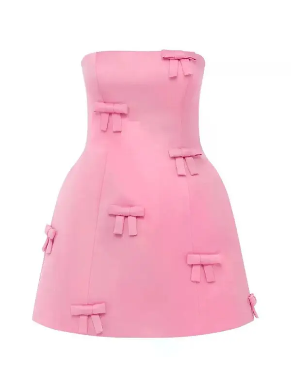 LEO LIN Roselle Bow-embellished Mini Dress